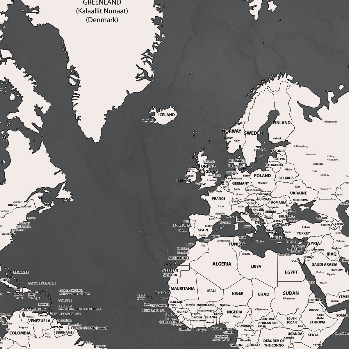 Dark Grey Push Pin World Map Personalised Pin Board Custom | Etsy UK