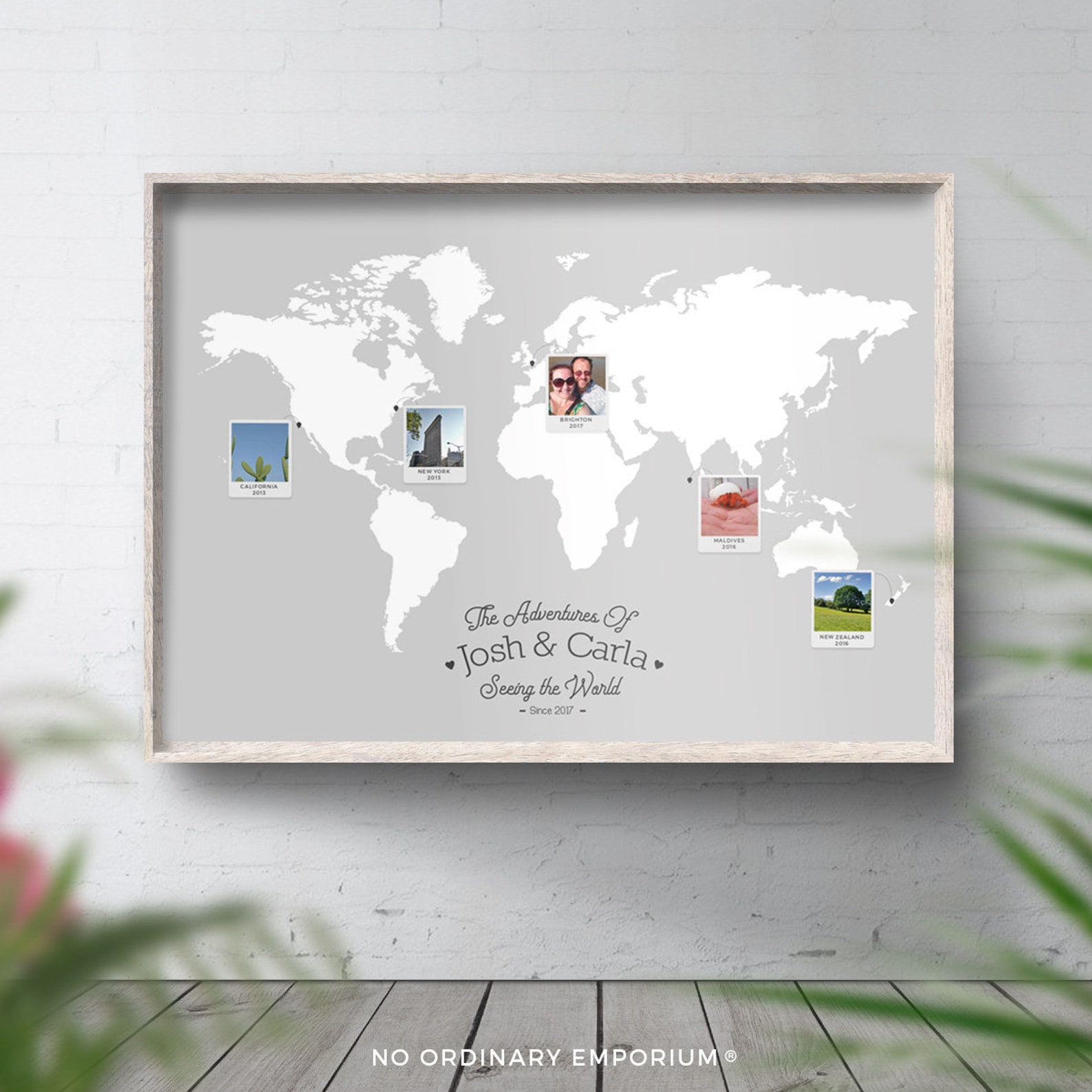 World Photo Map Gifts for Travel Lovers Map of Places - Etsy