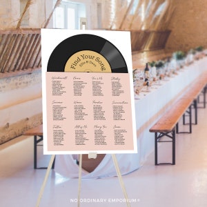 Record Table Plan, Album Seating Chart, Large Vinyl Seating Plan, Music ...