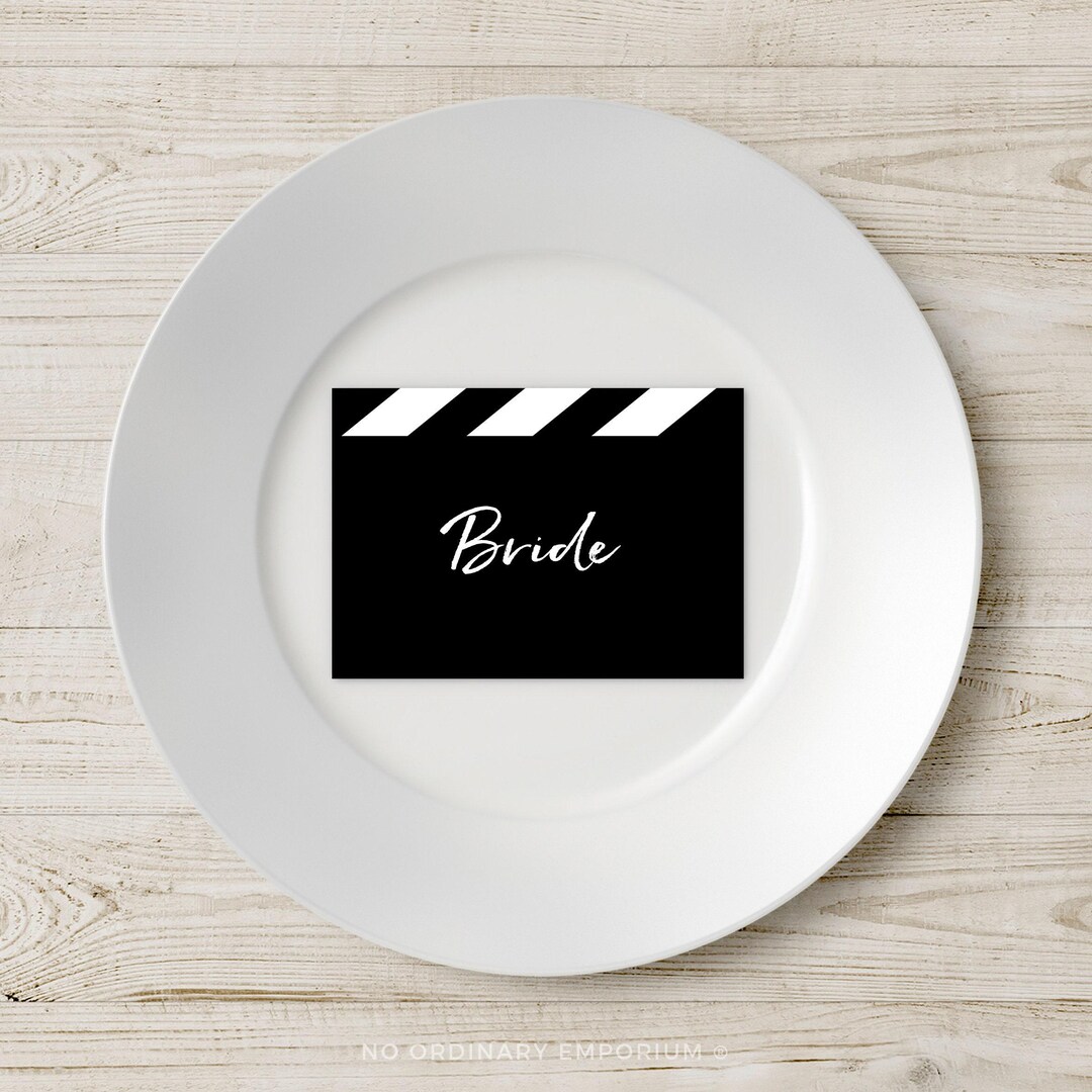 Movie Theme Wedding Place Cards: Hollywood Cinema Guest Cards - Etsy