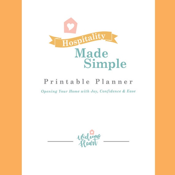 Hospitality Made Simple Printable Planner: Opening Your Home | Etsy