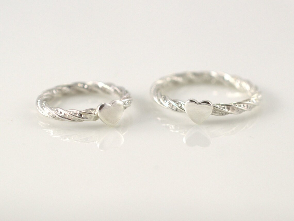 Mom Baby Ring Tiny Heart Ring Baby Gift Baby Shower Gift - Etsy