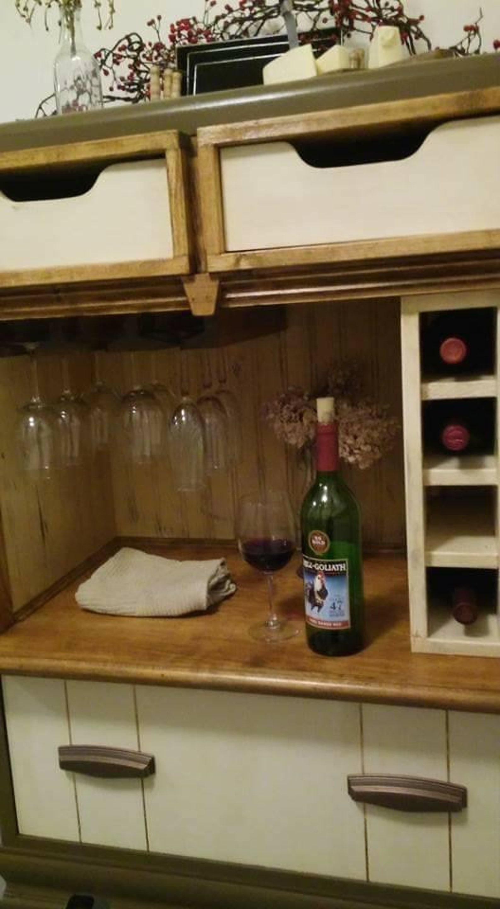 Rolling Wine Bars - Made From Upcycled Dressers - With Casters - Wine ...