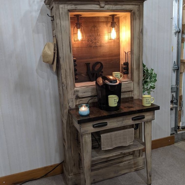 Armoire Coffee Bar - Etsy