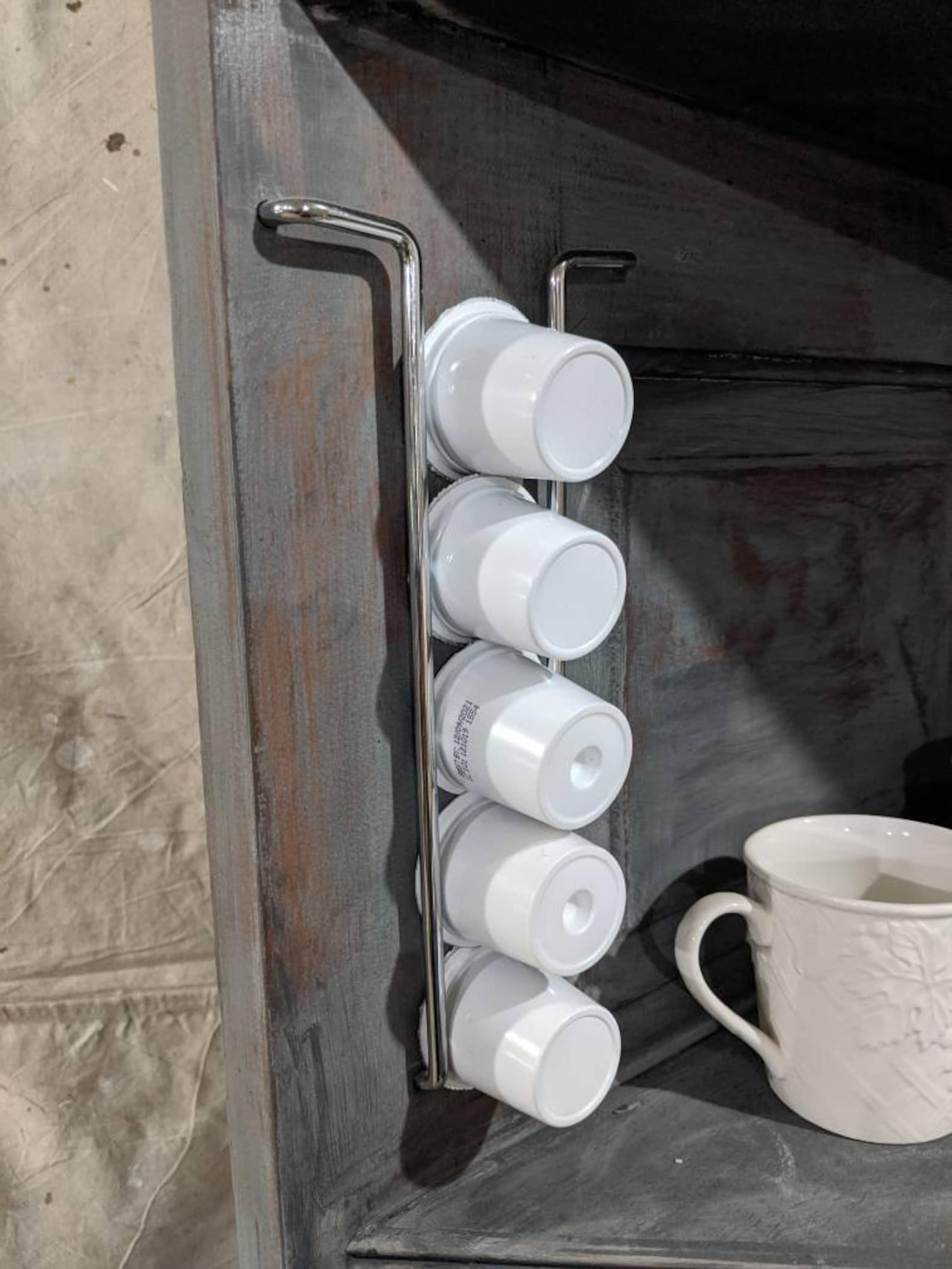 Corner Coffee Station-coffee Bar- From a Recycled Door- W/"k" Cup Racks ...
