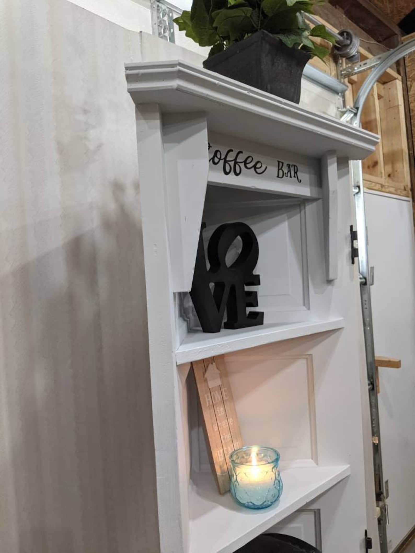 Corner Coffee Station - Coffee Bar - From a Recycled Door - W/"k" Cup ...