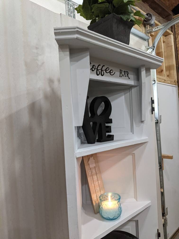 Corner Coffee Station - Coffee Bar - From a Recycled Door - W/"k" Cup ...