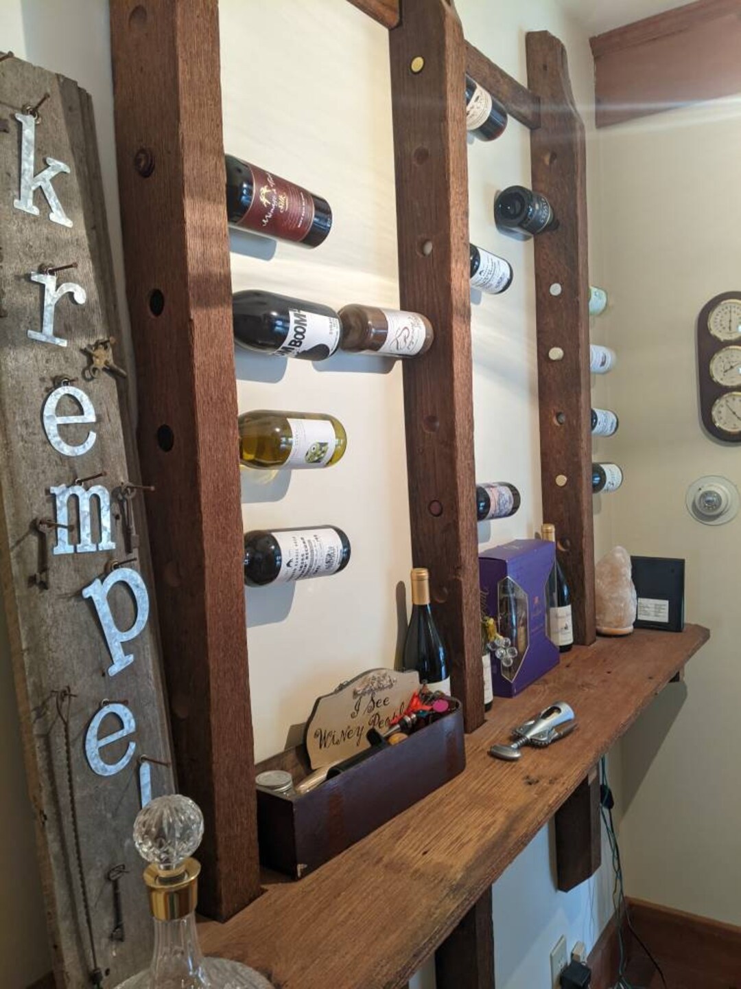 This Wall Mounted Wine Rack and Bar is Truly One of a Kind With Enough ...