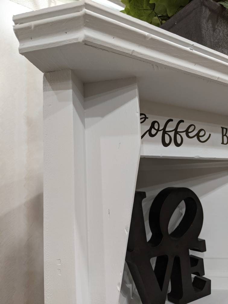 Corner Coffee Station Coffee Bar From a Recycled Door W/k Cup Racks ...