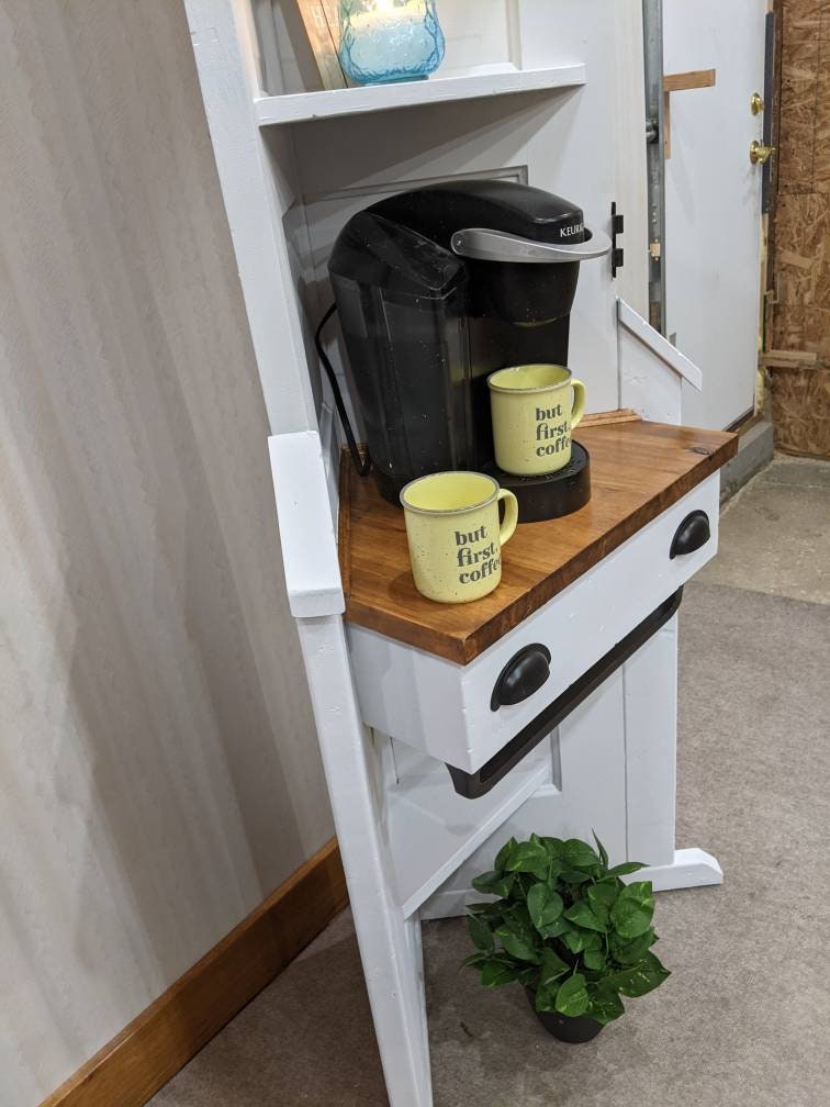 Corner Coffee Station - Coffee Bar - From a Recycled Door - W/"k" Cup ...