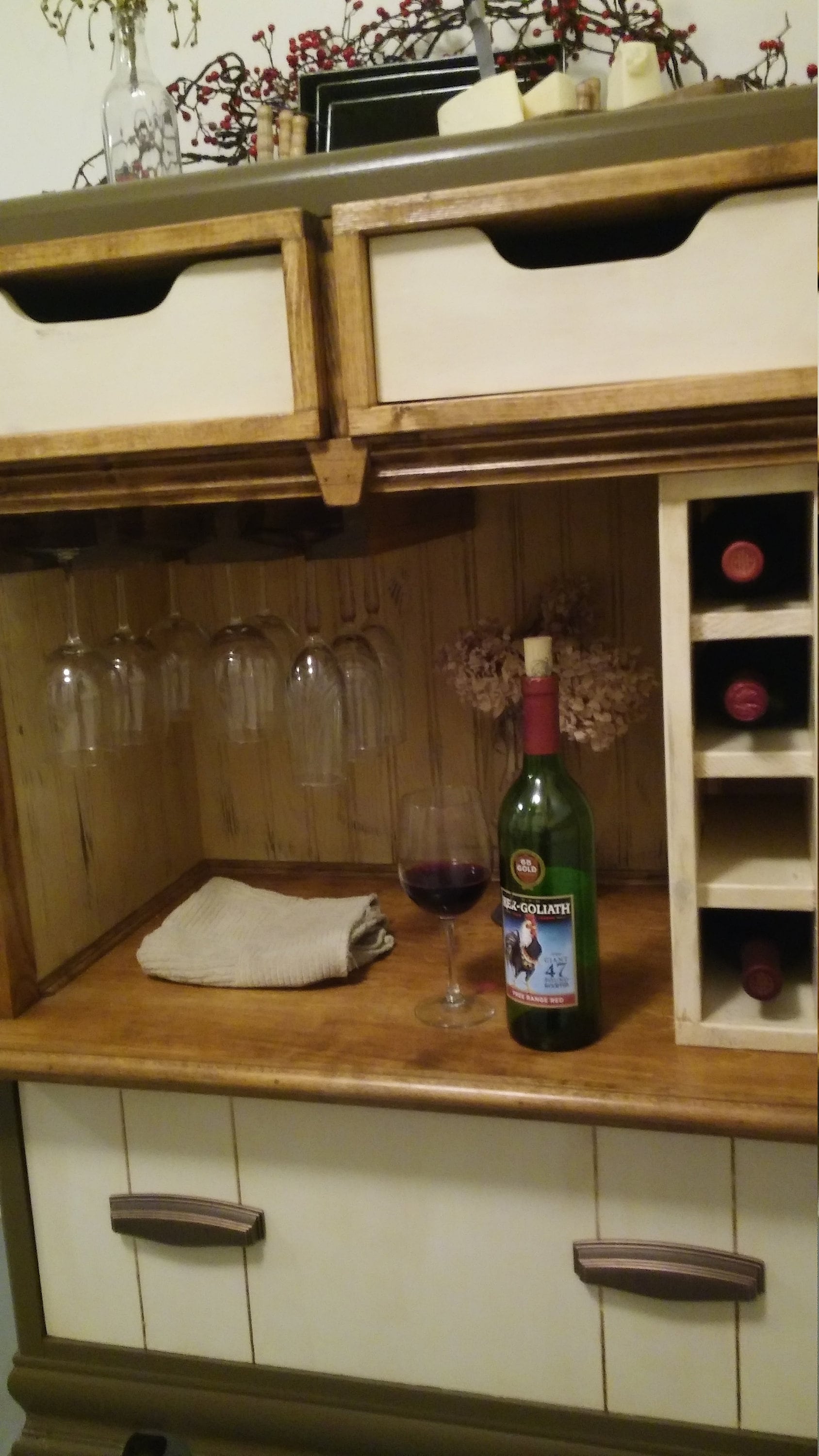 Rolling Wine Bars Made From Upcycled Dressers With Casters - Etsy