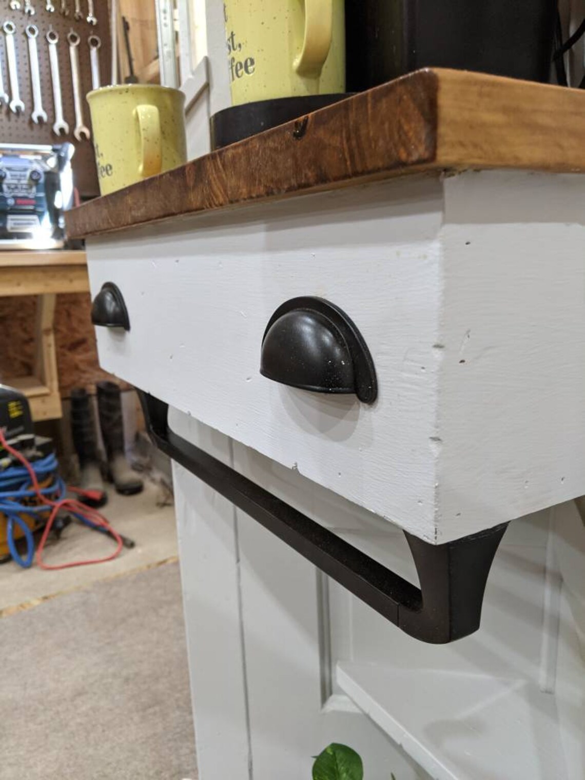 Corner Coffee Station Coffee Bar From a Recycled Door W/k Cup Racks ...