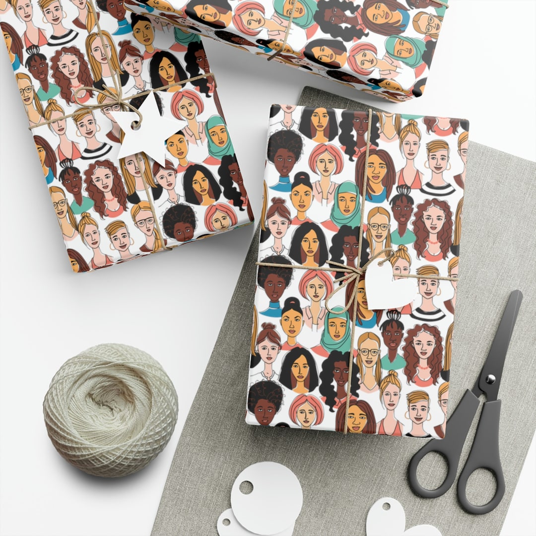 Diversity Women Themed Gift Wrap Sheets | Multi Cultural Wrapping Paper ...