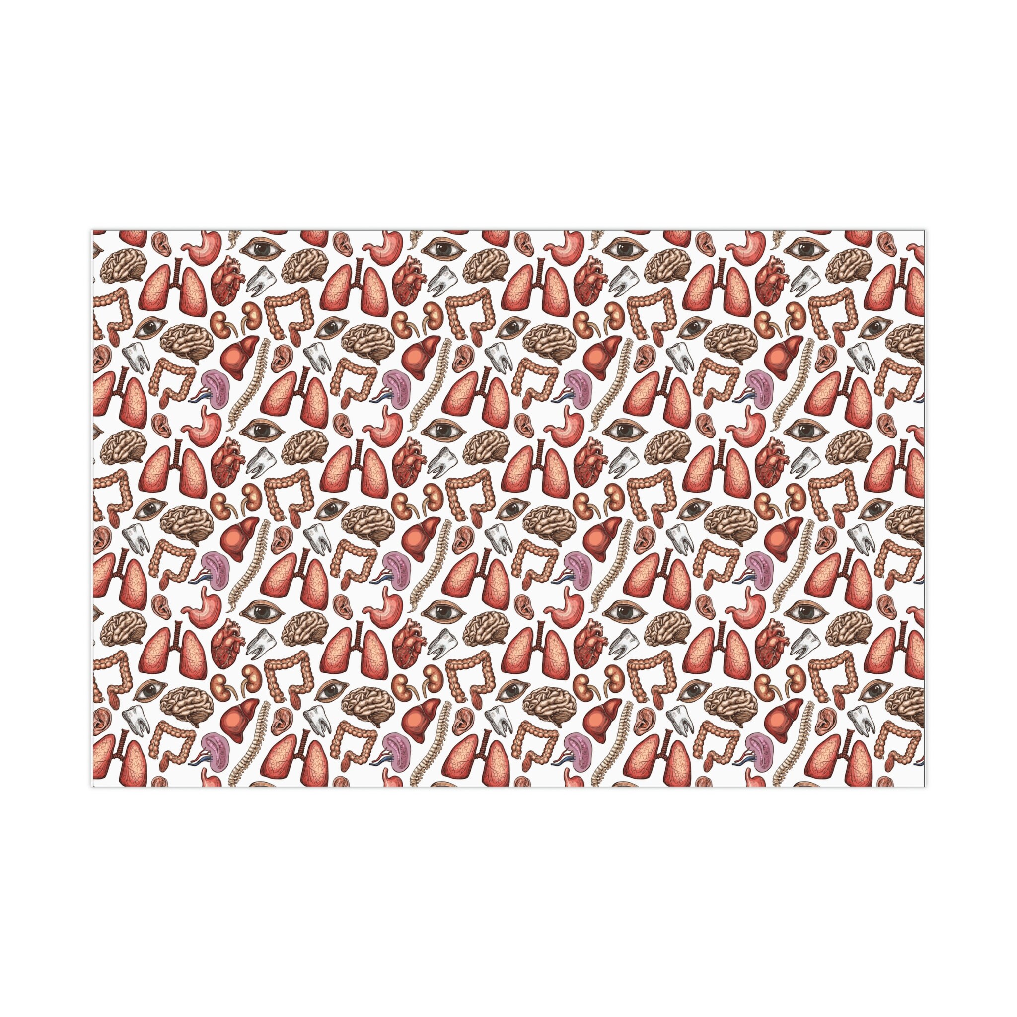 Medical Body Parts Organs Themed Gift Wrap Sheets Science - Etsy