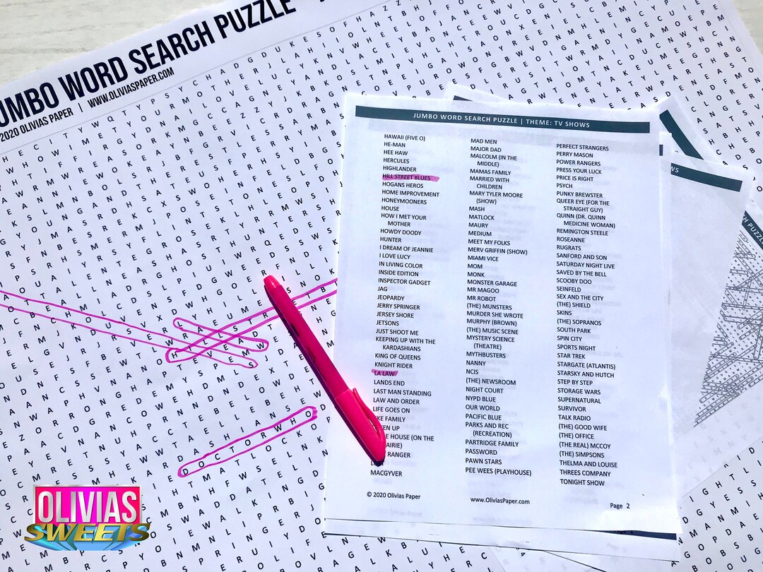 GIANT WORD SEARCH Puzzle | Huge! Over 2ft X 1.5ft! Craft Activity ...