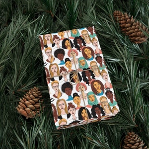 Diversity Women Themed Gift Wrap Sheets Multi Cultural Wrapping Paper ...