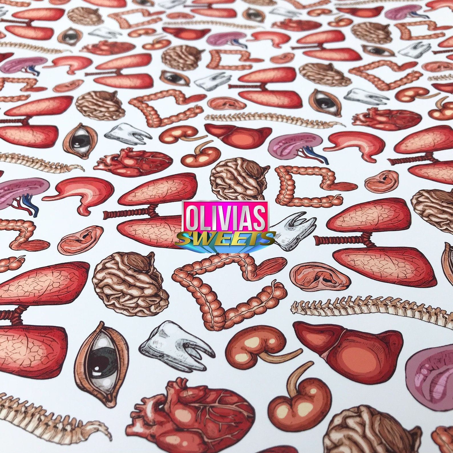 Medical Body Parts Organs Themed Gift Wrapping Paper Rolls - Etsy