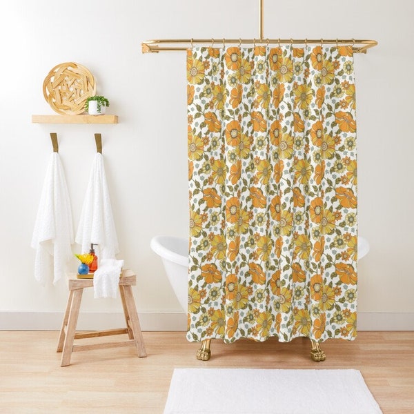 Retro Shower Curtain - Etsy