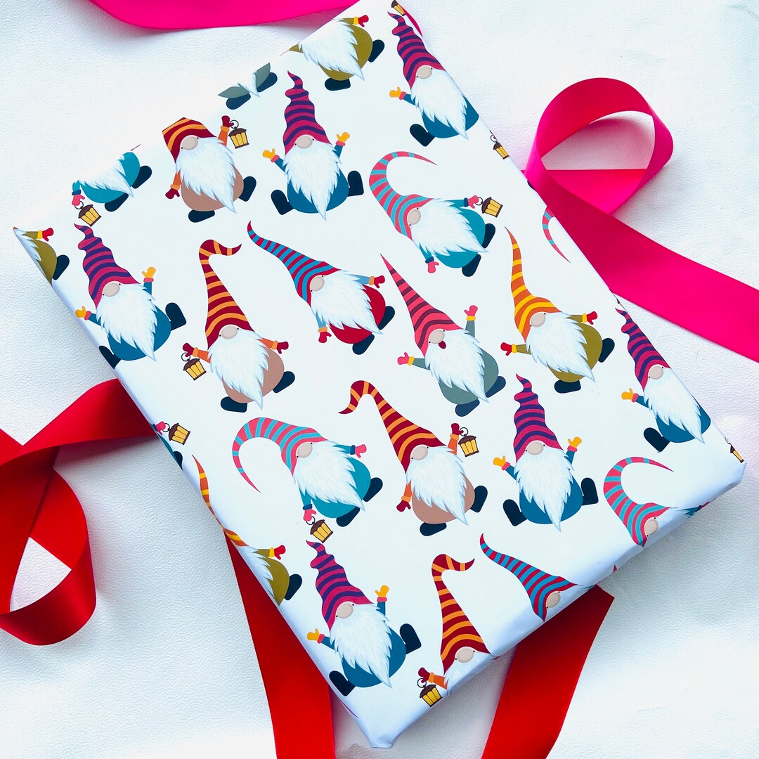 GNOME for the HOLIDAYS Christmas Paper | Wrapping Gift Wrap Sheets ...