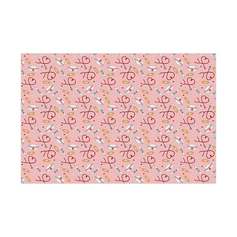Nurse's Day Themed Gift Wrap Sheets | Medical Wrapping Paper - Etsy