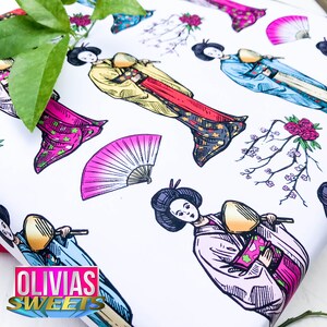GEISHA WRAPPING PAPER| Thick Wrapping Gift Wrap Japanese Cultural Fans ...