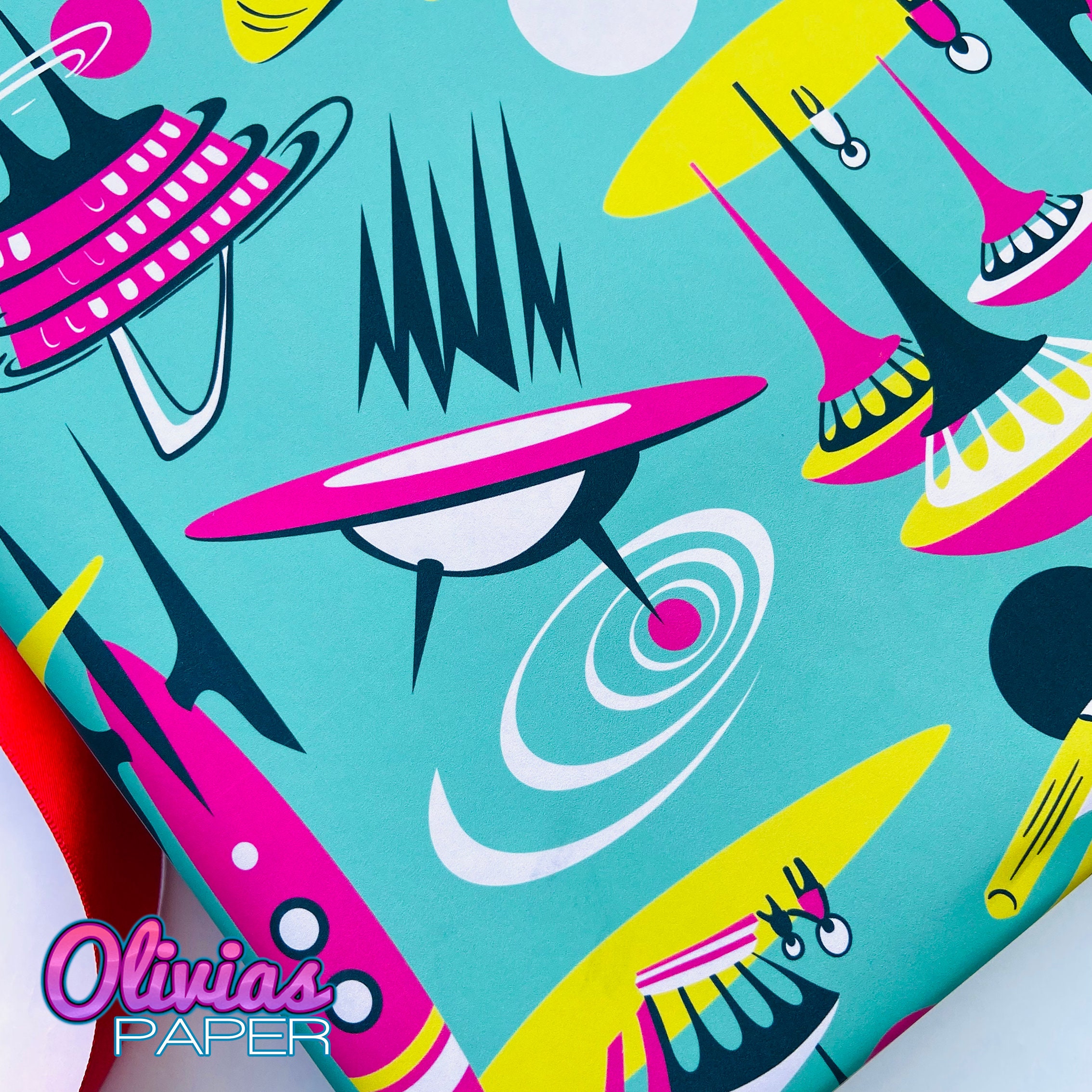 UFO SPACE WRAP Science Stationery Astronomy Gift Wrapping - Etsy