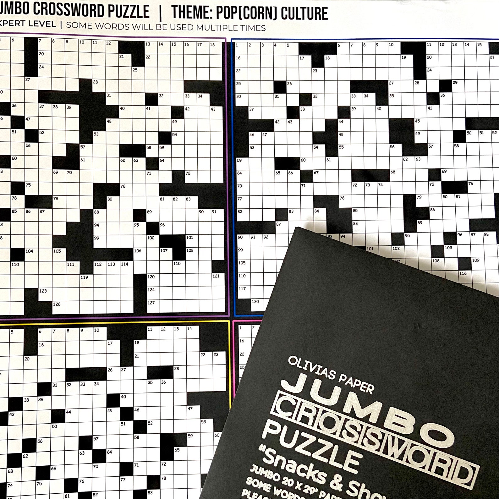 GIANT CROSSWORD PUZZLE | Huge! Over 2ft X 1.5ft! Craft Activity ...