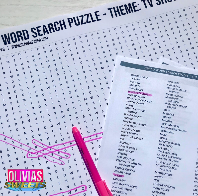 GIANT WORD SEARCH Puzzle Huge Over 2ft X 1.5ft Craft - Etsy