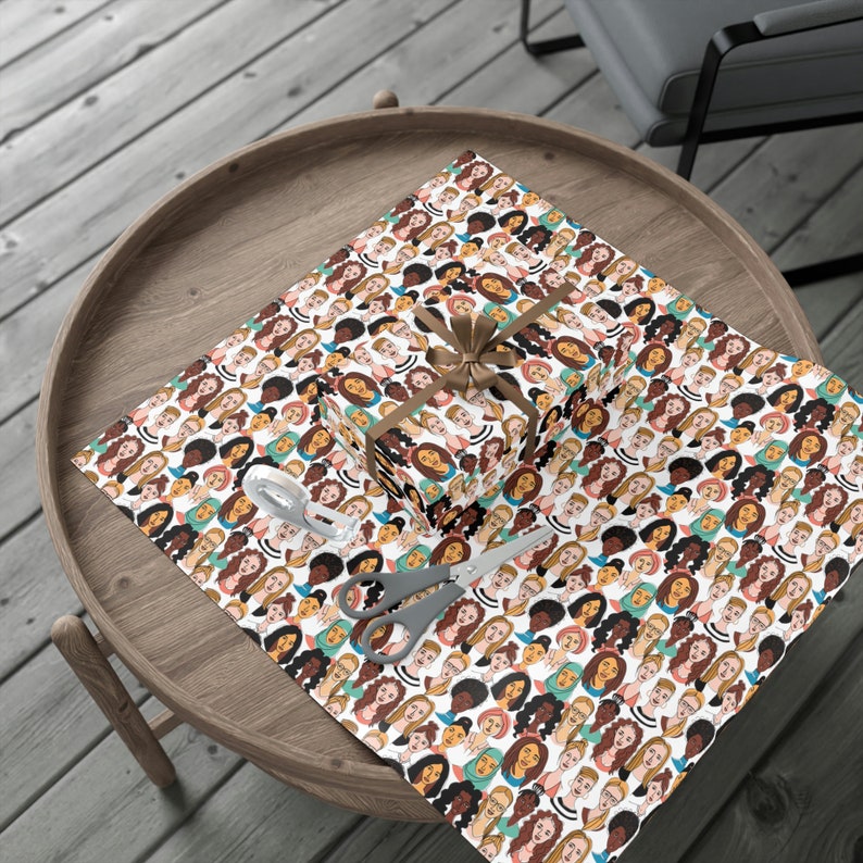 Diversity Women Themed Gift Wrap Sheets | Multi Cultural Wrapping Paper ...