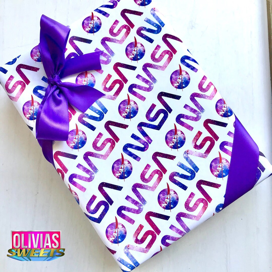 NASA Logo Space Themed Gift Wrap Sheets | Science Teacher Gift - Etsy