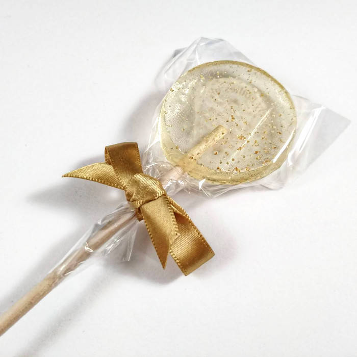 Golden Lollipops With Edible Gold Glitter and Satin Bows, Wedding ...