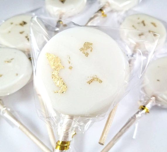 Gold Wedding Favours Lollipops Gold Lollipops Place | Etsy