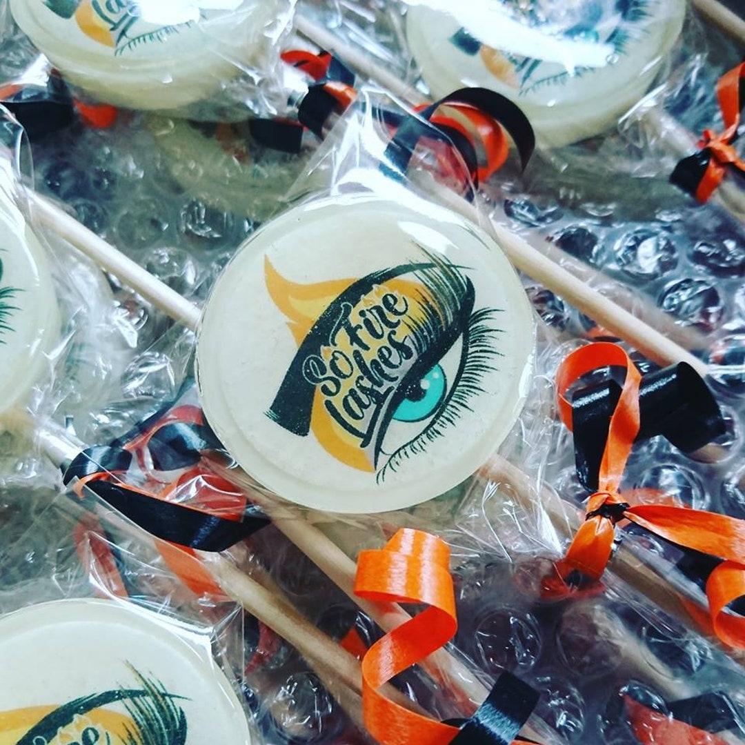 Logo in a Lolly, Branded Lollipops, Image Lollies - Etsy