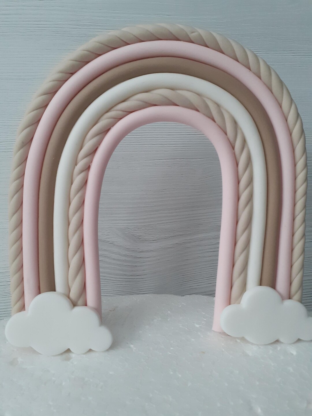 Fondant Gum Paste Rainbow Clouds Cake Topper - Etsy