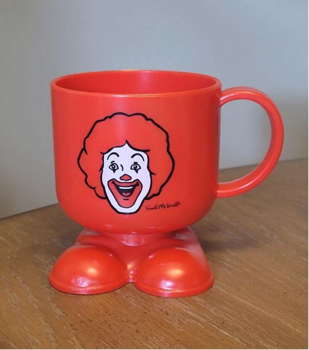 Vintage 1980s Ronald Mcdonald Red Plastic Cups With Red Feet - Etsy