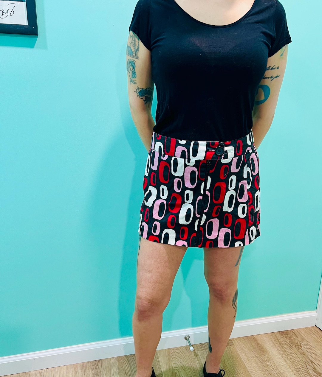 Retro 60s Style Groovy Mod Geo Pattern Skirt - Etsy