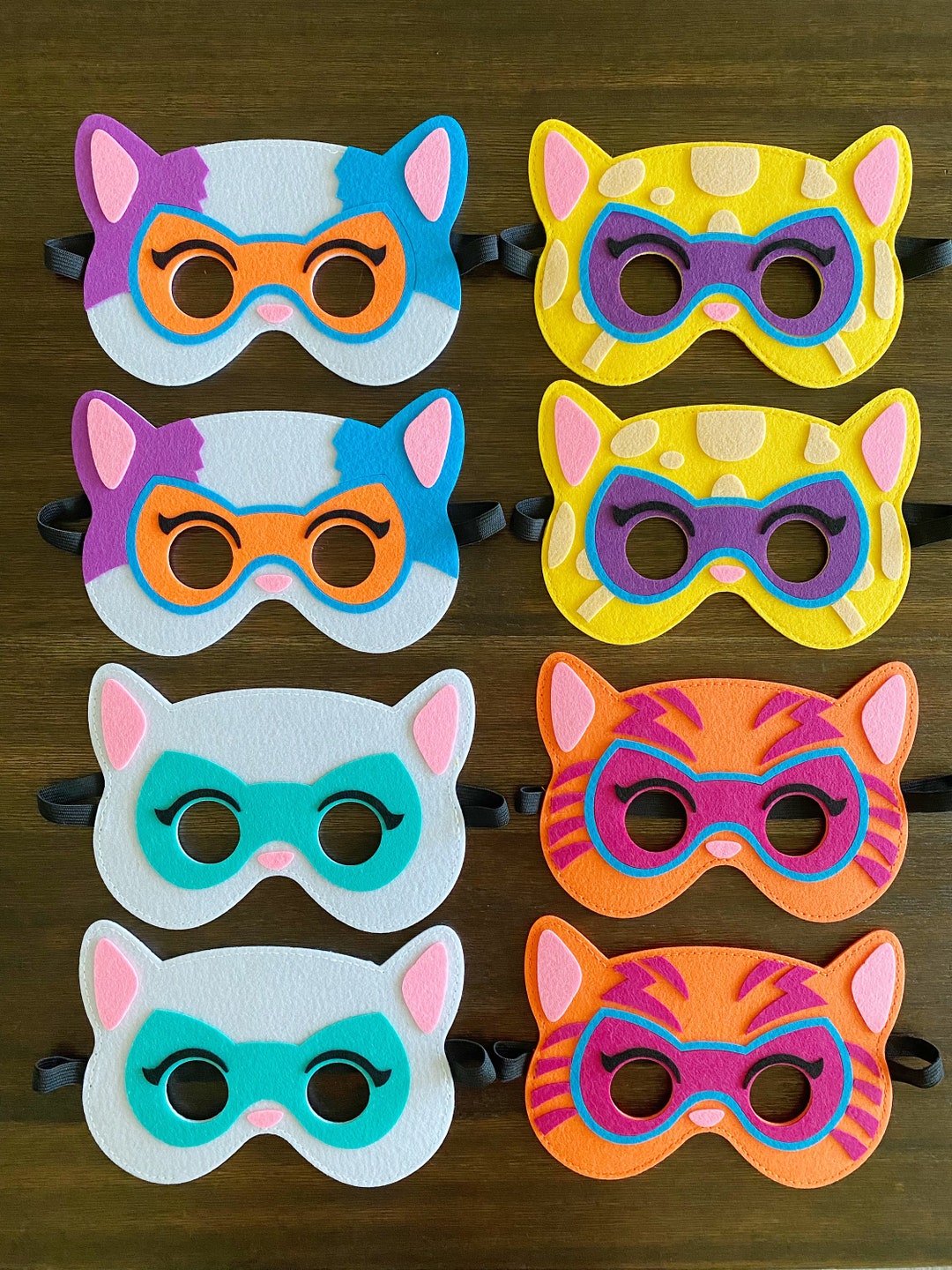 Party Pack!you Pick Numbers! Kitties Masks,kids Super Hero Masks ...