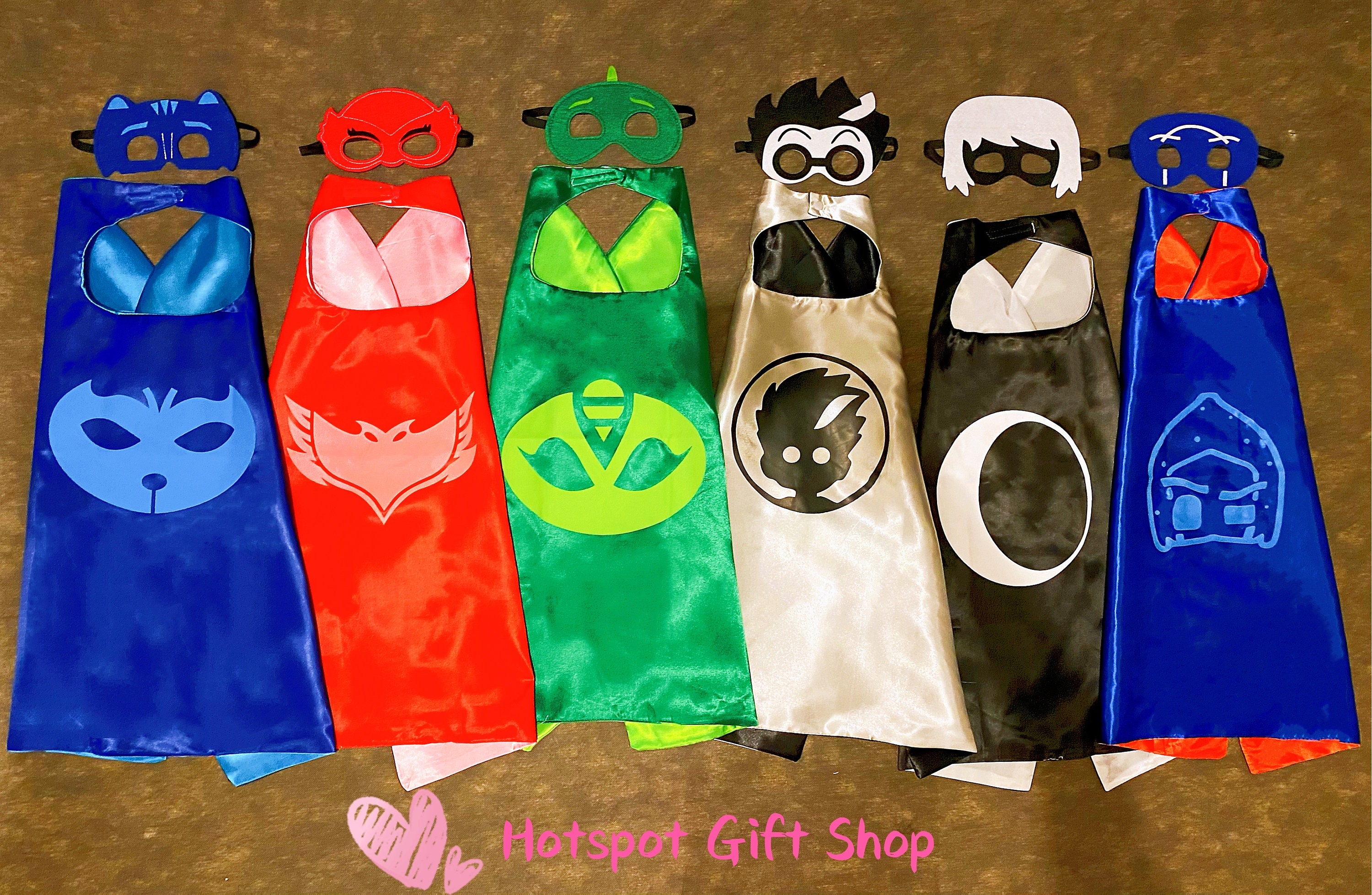 Ready to Ship PJ Hero Capes and Masks Setpj Masks Inspired - Etsy Canada