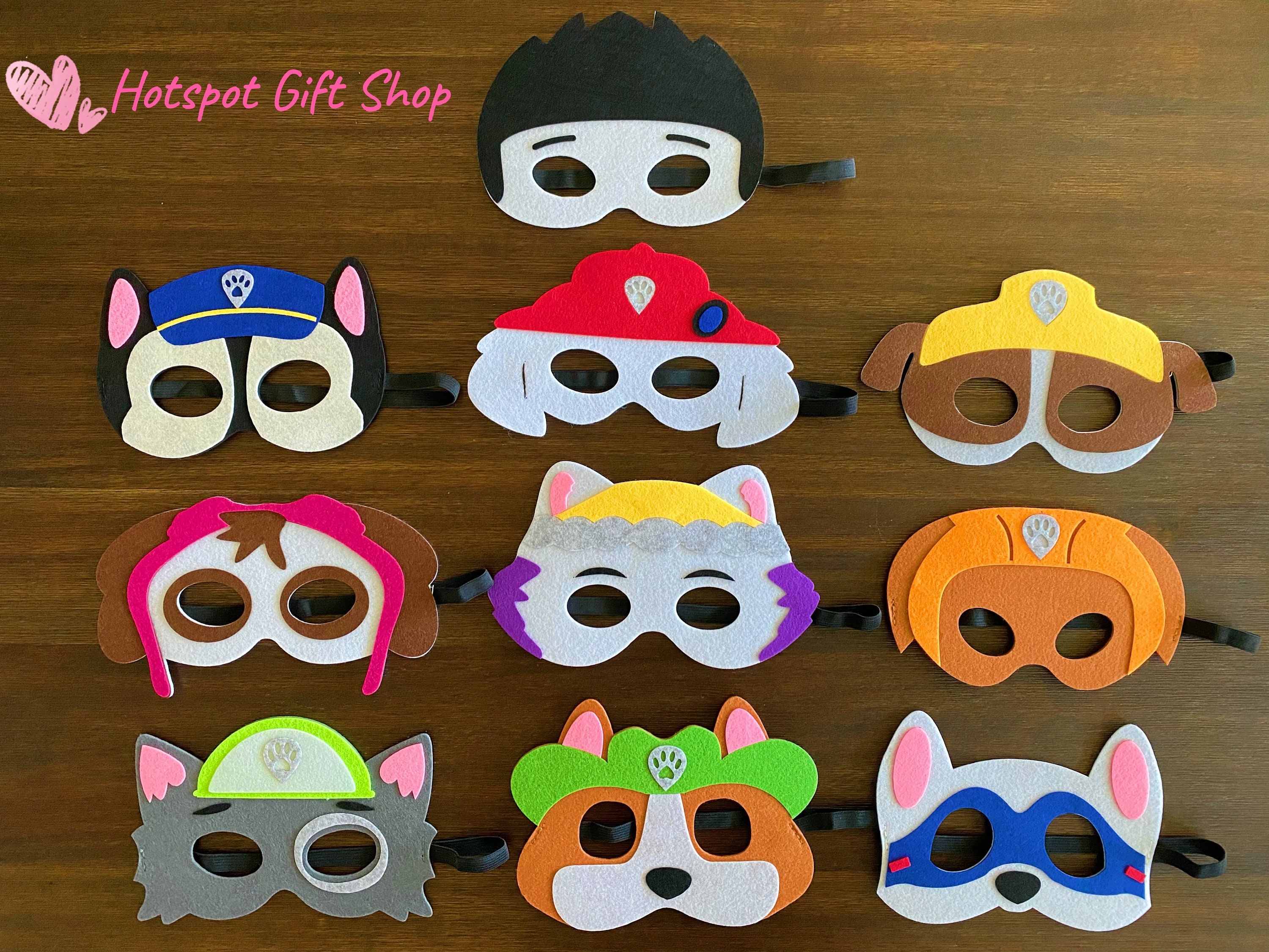 NEW DESIGN 12PCS Party Pack Pup Paw Masks for Birthday Party - Etsy