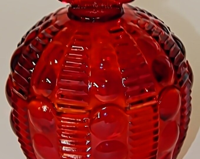 Red Candy Dish, Candy Dish, Covered Candy Bowl, Lidded Candy Dish, Ruby ...