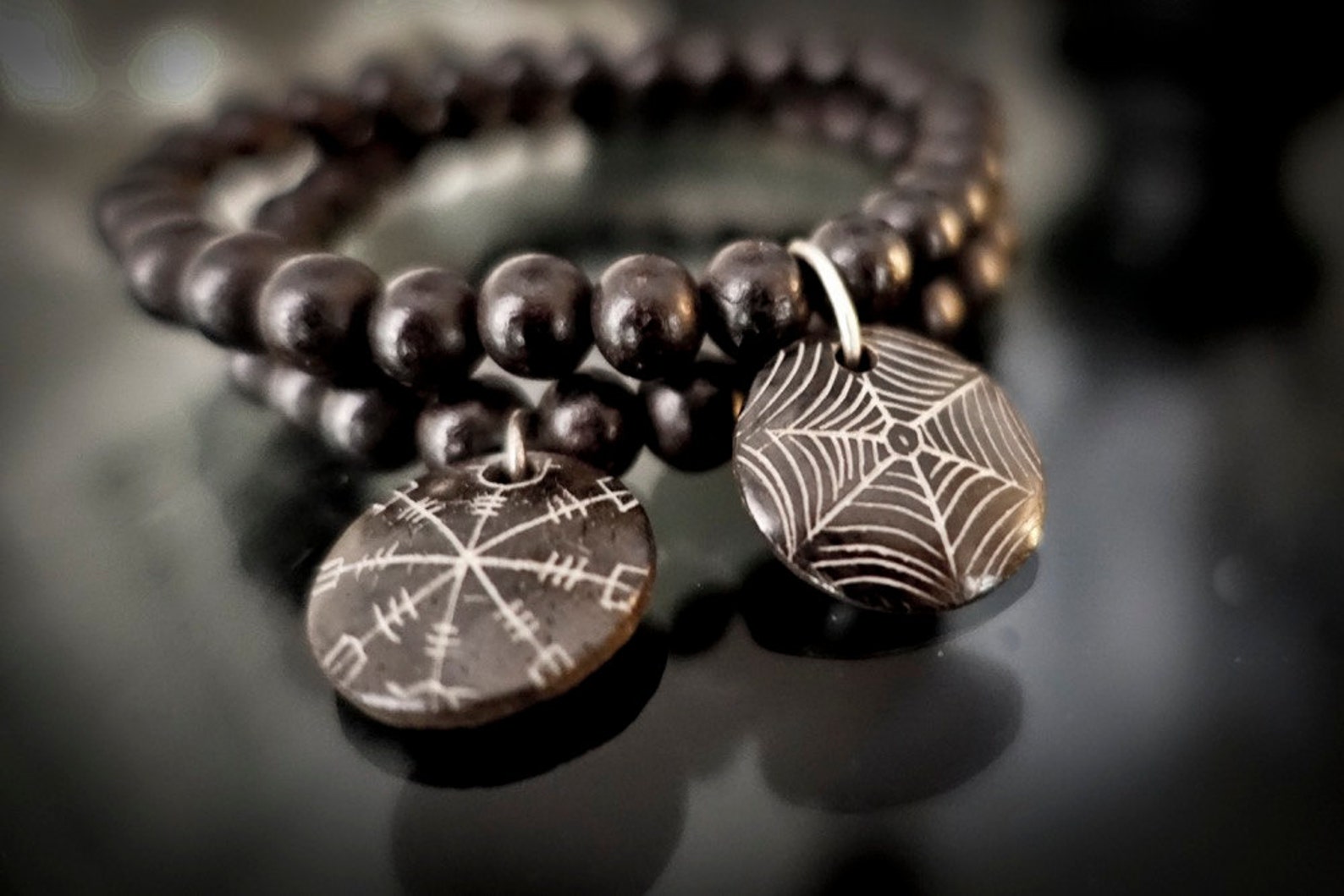 Carved Bone Charm Bracelets | Etsy