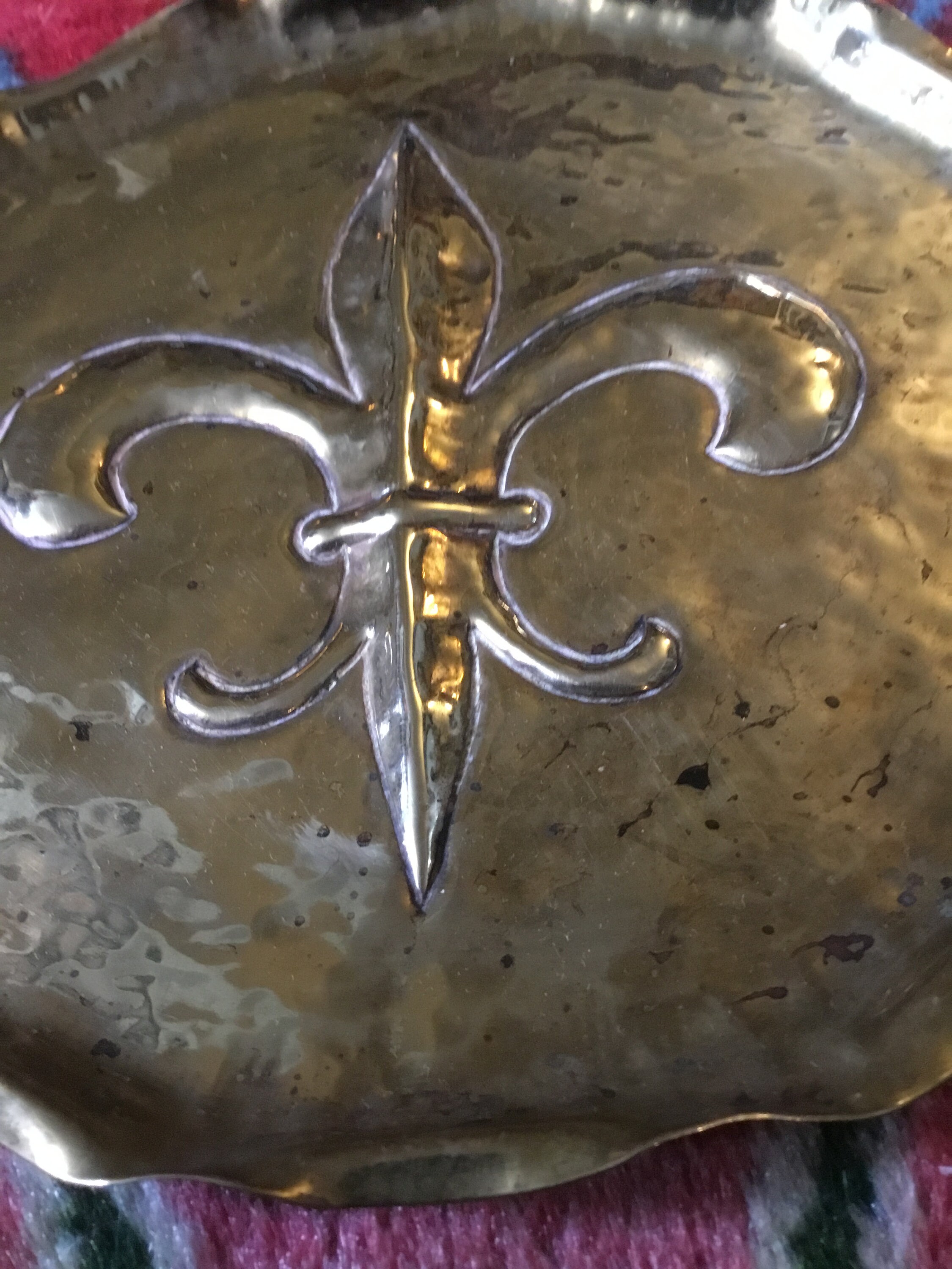 Antique Brass Fleur De Lis Plate - Etsy