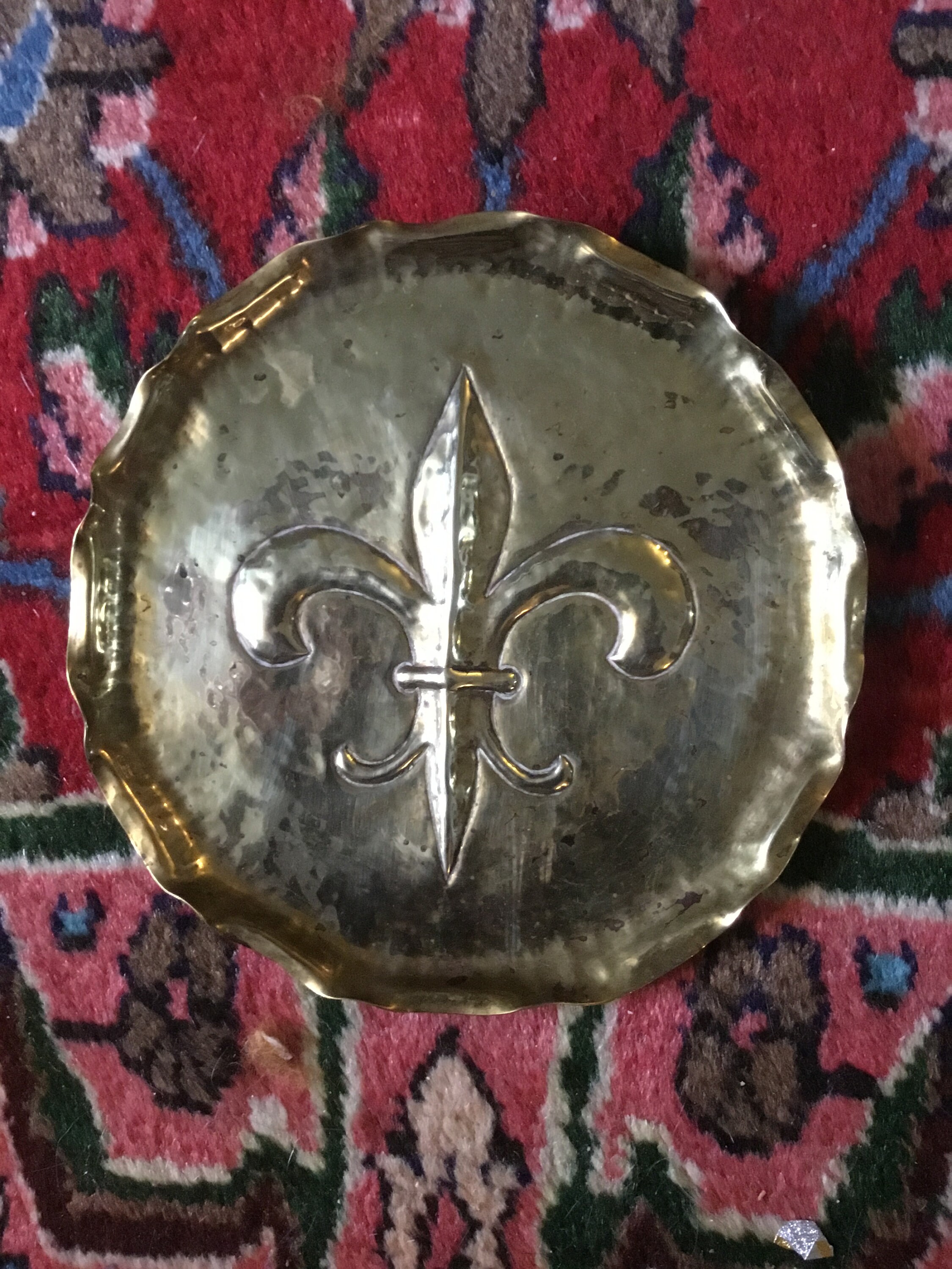Antique Brass Fleur De Lis Plate - Etsy