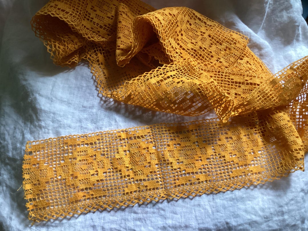 Marigold Dyed Cluny Style Lace - Etsy