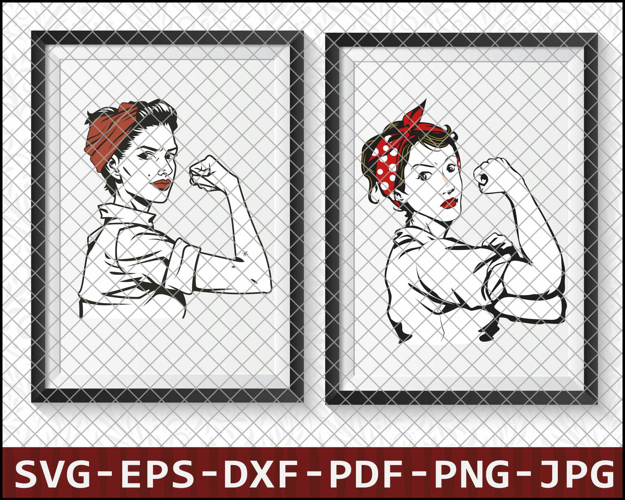 Rosie The Riveter Svg Rosie Cricut We Can Do It Svg Girls | Etsy