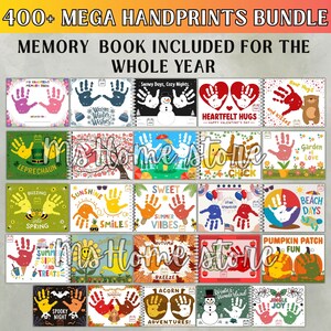 400 Handprint and Footprint Craft Templates, Mega Handprints Bundle ...