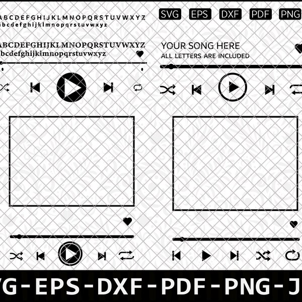 Spotify Buttons Svg - Etsy