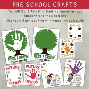 8 Preschool Handprint Templates, Preschool Gift, DIY Printable Craft ...
