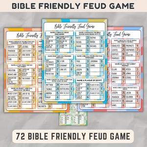 Bible Feud Game, Church Family Feud, Printable Bible Games, Bible Study ...