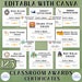 125 Funny Editable Classroom Awards Certificates, Canva Template ...